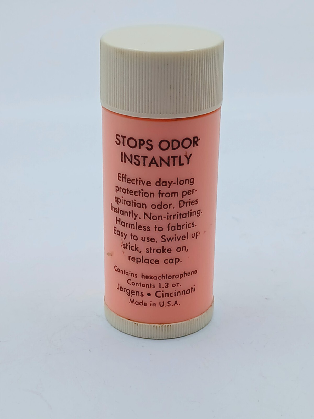 Vintage Jergens Fragrant Deodorant Swivel Stick NOS Pink Container Rare ...