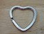 10 Silver base metal Heart shaped Split 30x31mm Keyring Key Rings make ...