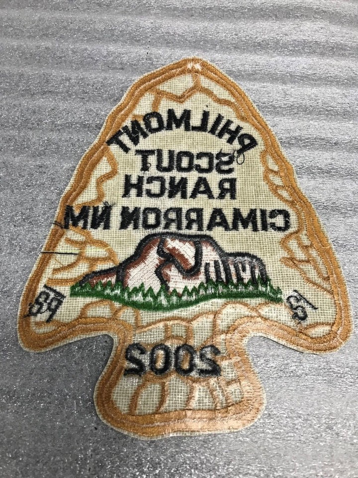 2002 PHILMONT SCOUT RANCH JACKET PATCH ARROWHEAD PB NM Boy Scouts MINT RARE | eBay