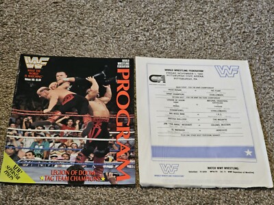 wwf PROGRAM VOLUME 195 LINEUP SHEET CATALOG POSTER MAGAZINE wrestling ...