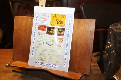 Vintage HO Scale Decals Microscale Indian Village Tony's Pool Billiards ...