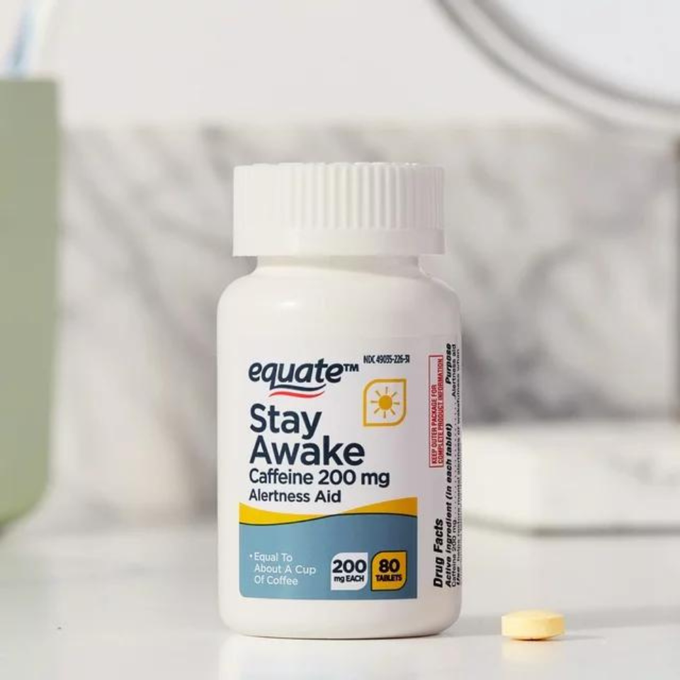 Equate Caffeine Stay Awake Tablets for Unisex, 200 Mg, 160 Count ...