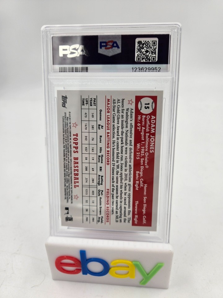 2011 Topps Black Diamond Wrapper Redemption #15 Adam Jones - PSA 9 | eBay