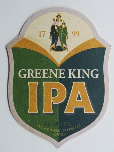 Beer Bar Coaster ~ GREENE KING IPA ~ Britain's Favourite ~ Suffolk ...