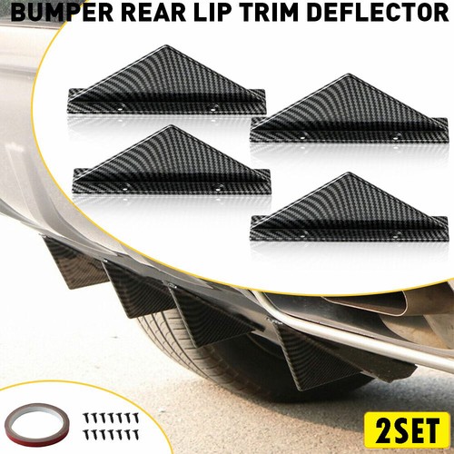 Universal 8x Car Rear Shark Fins Lower Bumper Diffuser Splitter Lip ...