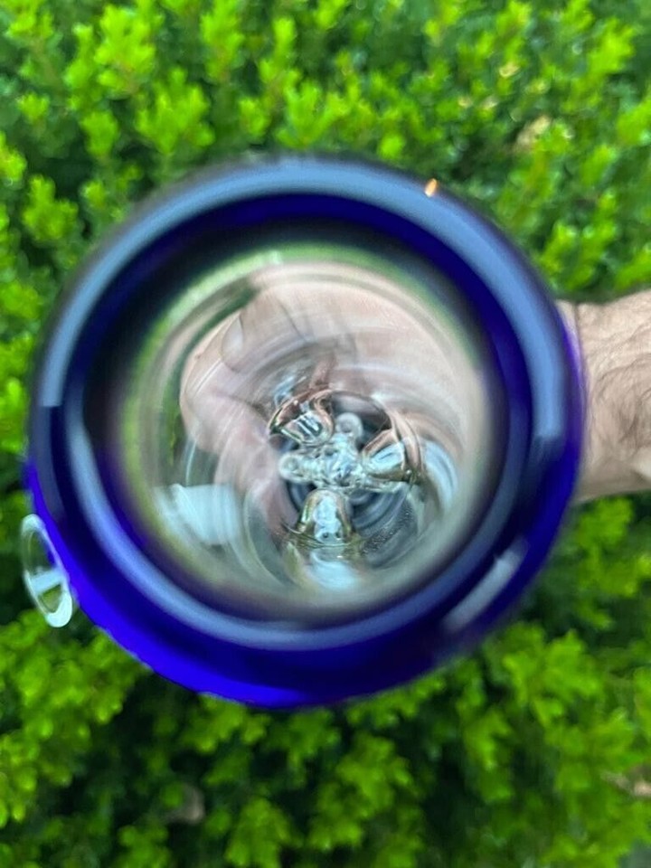 Quality 10" Blue Glass Bong Hookah Speckle Smoking Water Pipe ...