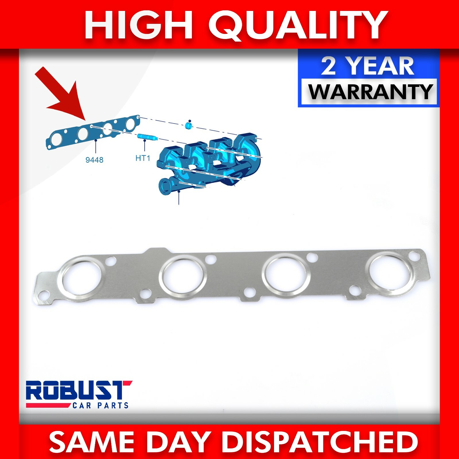EXHAUST MANIFOLD GASKET FOR FORD TRANSIT MK6 MK7 MK8 1360589 2000 ...