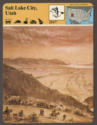 Salt Lake City Utah Story of America Old West History Card | eBay