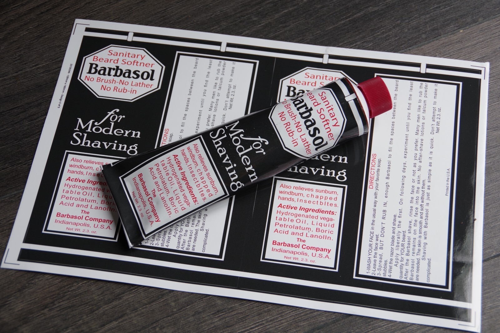 BARBASOL WW2 US Shaving cream tube LABELS for wash roll kits - Normandy ...