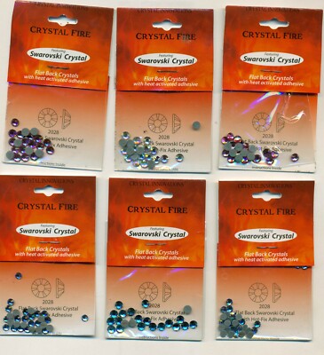 CRYSTAL FIRE CRYSTAL INNOVATIONS SWAROVSKI Flat Back Crystals 2028 x6 ...