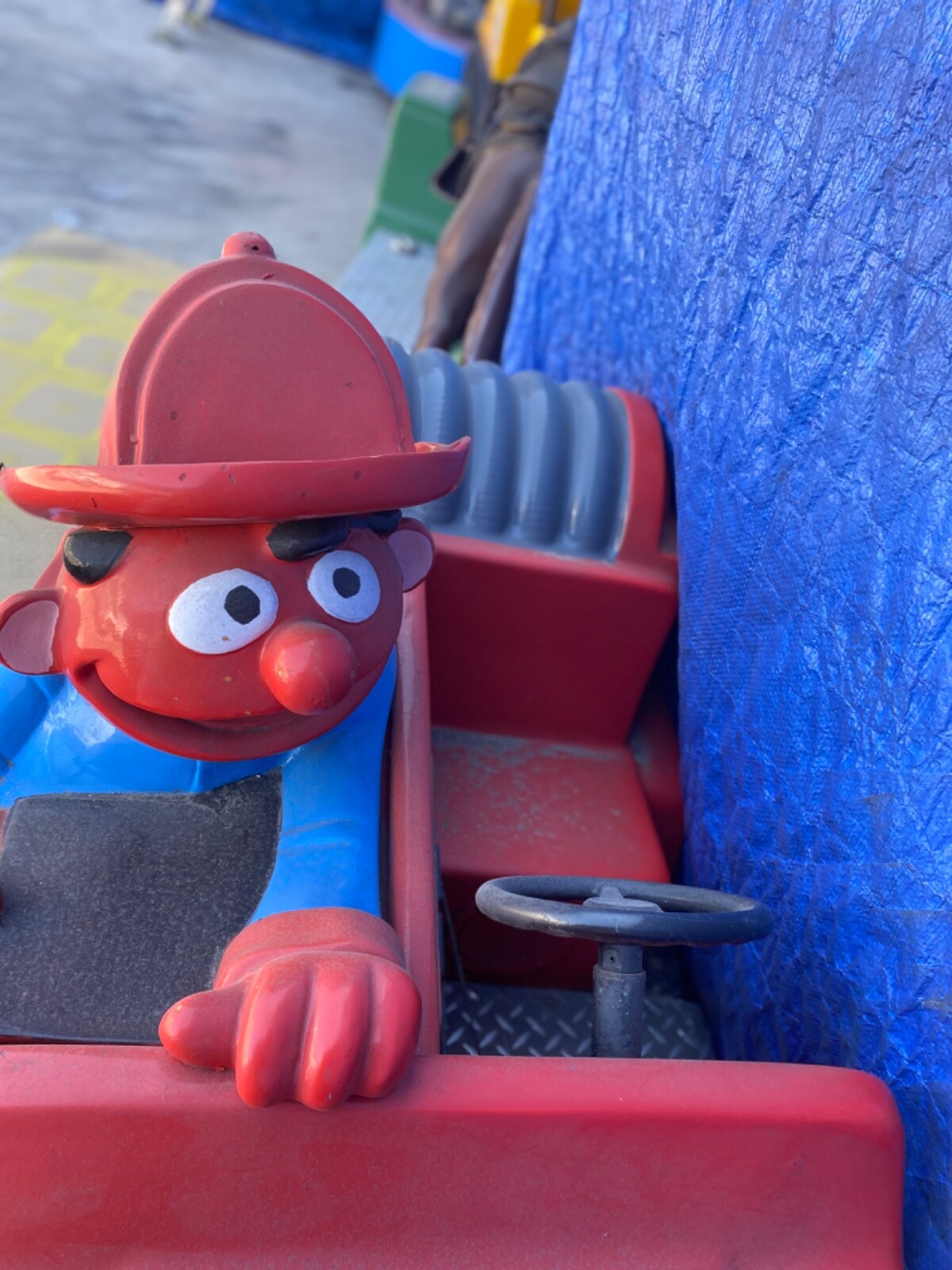 Kiddie Ride - Bert and Ernie Coin Operated Fire Truck | eBay