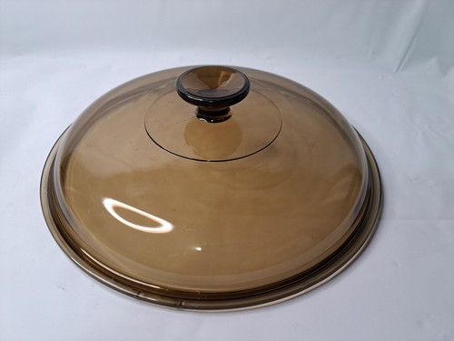 Pyrex B Corning Visions Ware Amber Glass Lid Round Replacement 10 Inch ...