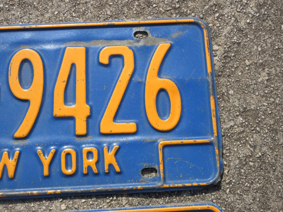 1966 New York License Plate Pair Ford Chevy Dodge 4A9426 Set | eBay