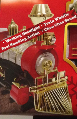 Christmas Tree-SANTA’s JUMBO EXPRESS SMOKING TRAIN SET-Choo-Choo Sounds ...