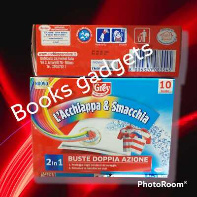 11pz Grey (110 Bustine per Lavatrice) L'acchiappa & Smacchia Rimuove le ...