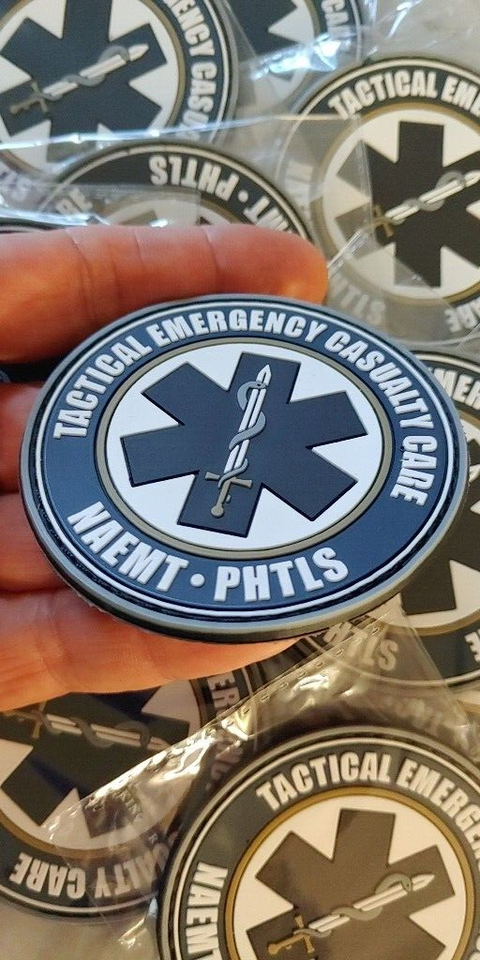 NAEMT PHTLS - Tactical Emergency Casualty Care - colored - PVC patch | eBay