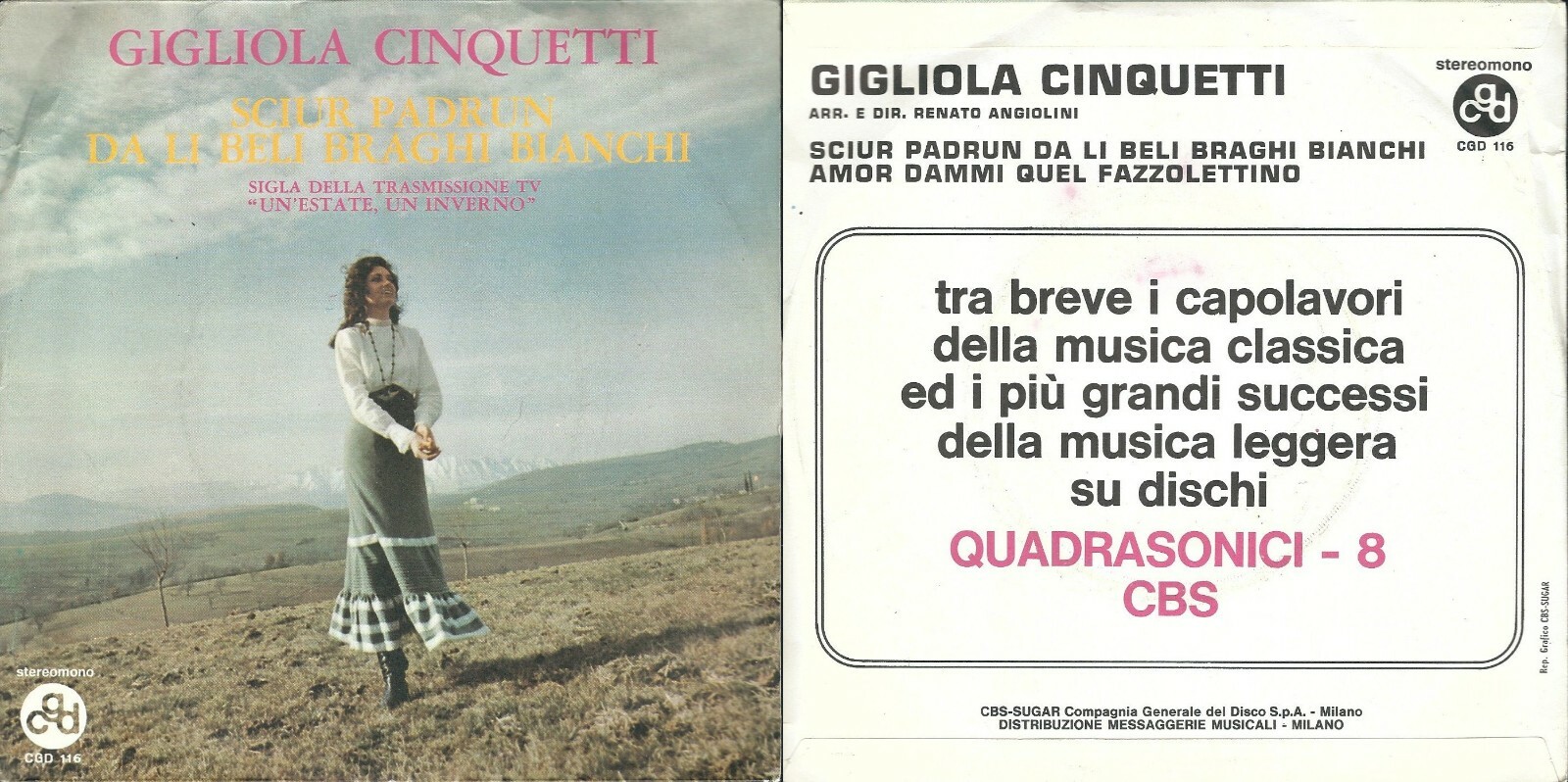 Gigliola Cinquetti - Sciur Padrun Da Li Beli Braghi Bianchi // Amor ...