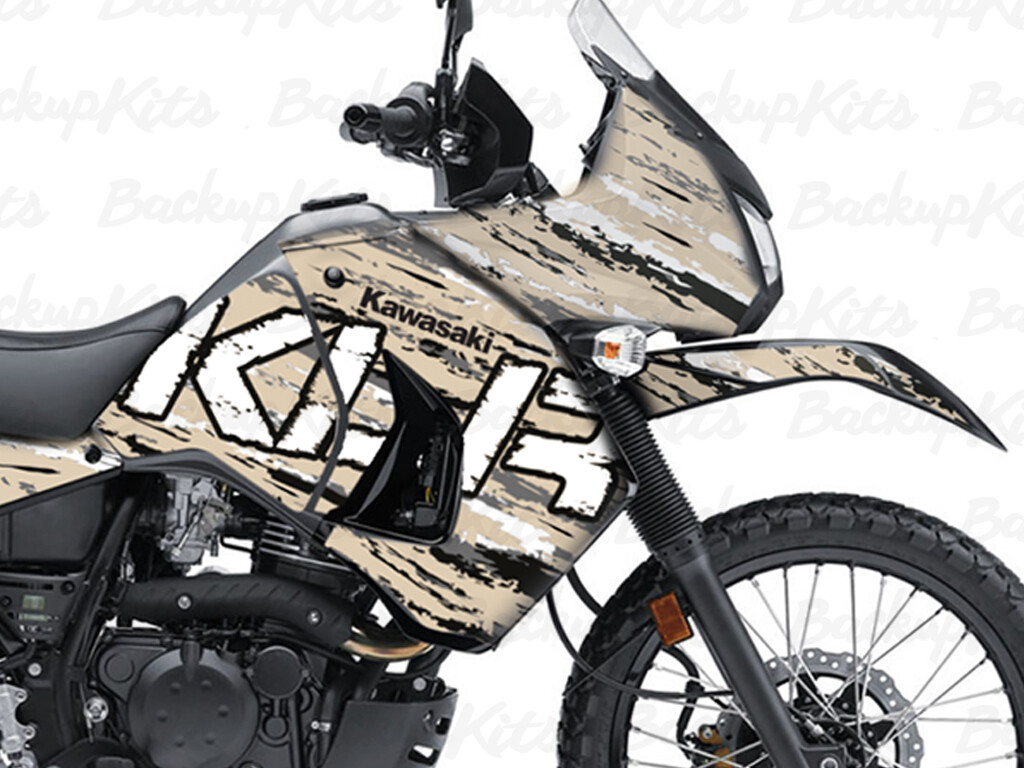 KAWASAKI KLR 650 GRAPHIC KIT DECALS STICKERS SUPER RALLY SAND (2008 ...