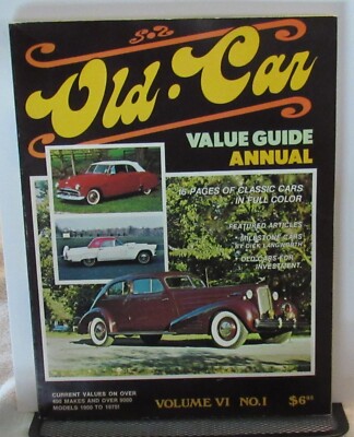 Old Car Value Guide Annual Volume VI #1 | eBay