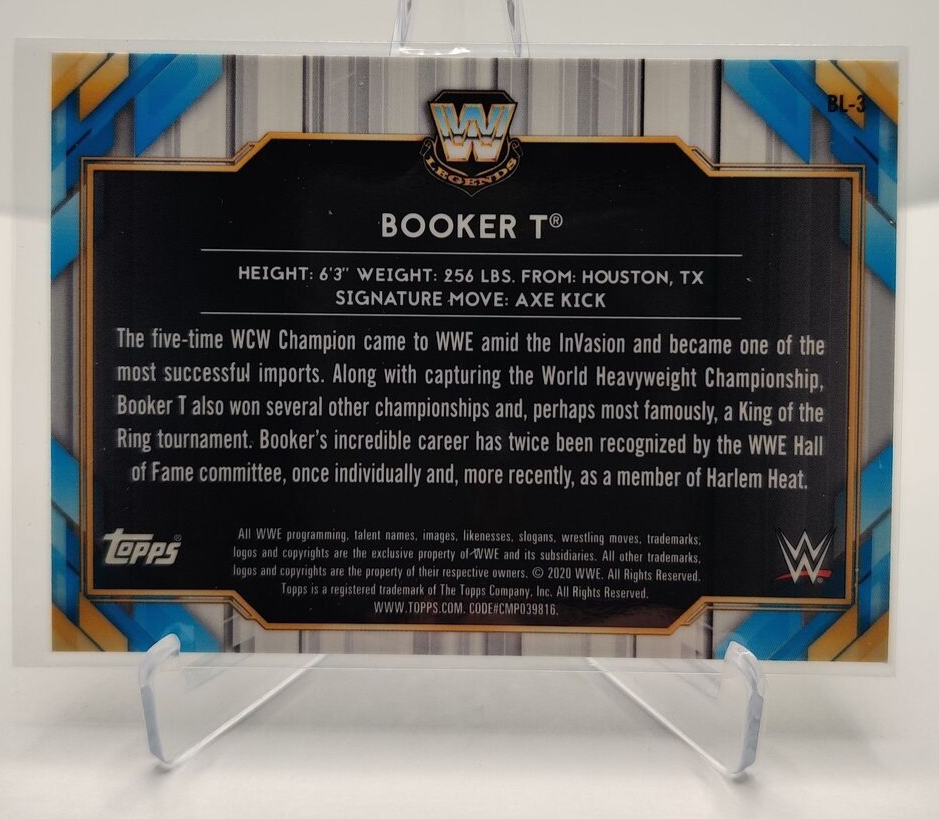 2020 Topps Chrome WWE Legends #BL-3 Booker T Wrestling Card | eBay