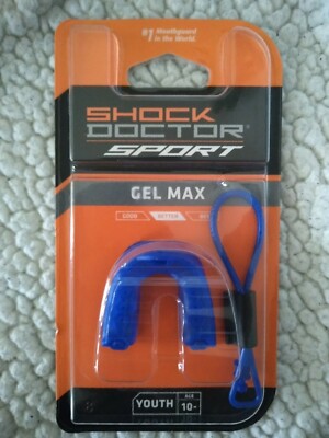 Shock Doctor Sport Gel Max Mouth Guard Size Youth 10 Blue | eBay