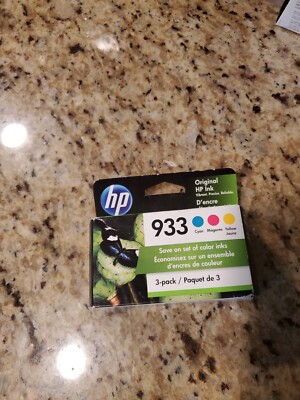 Genuine HP 933 Cyan Magenta Yellow Color Ink Cartridges Dated 2022 New ...