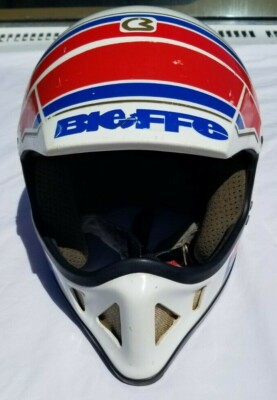 Vintage 1991 Bieffe BX6 Full Face Helmet Honda colors Motocross 80s 90s ...