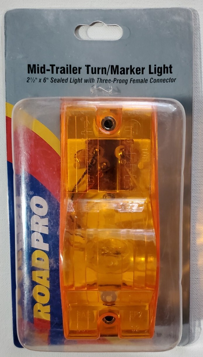 Mid Trailer Turn Signal Marker Light 2.5" × 6" Light w 3 Prong Female ...