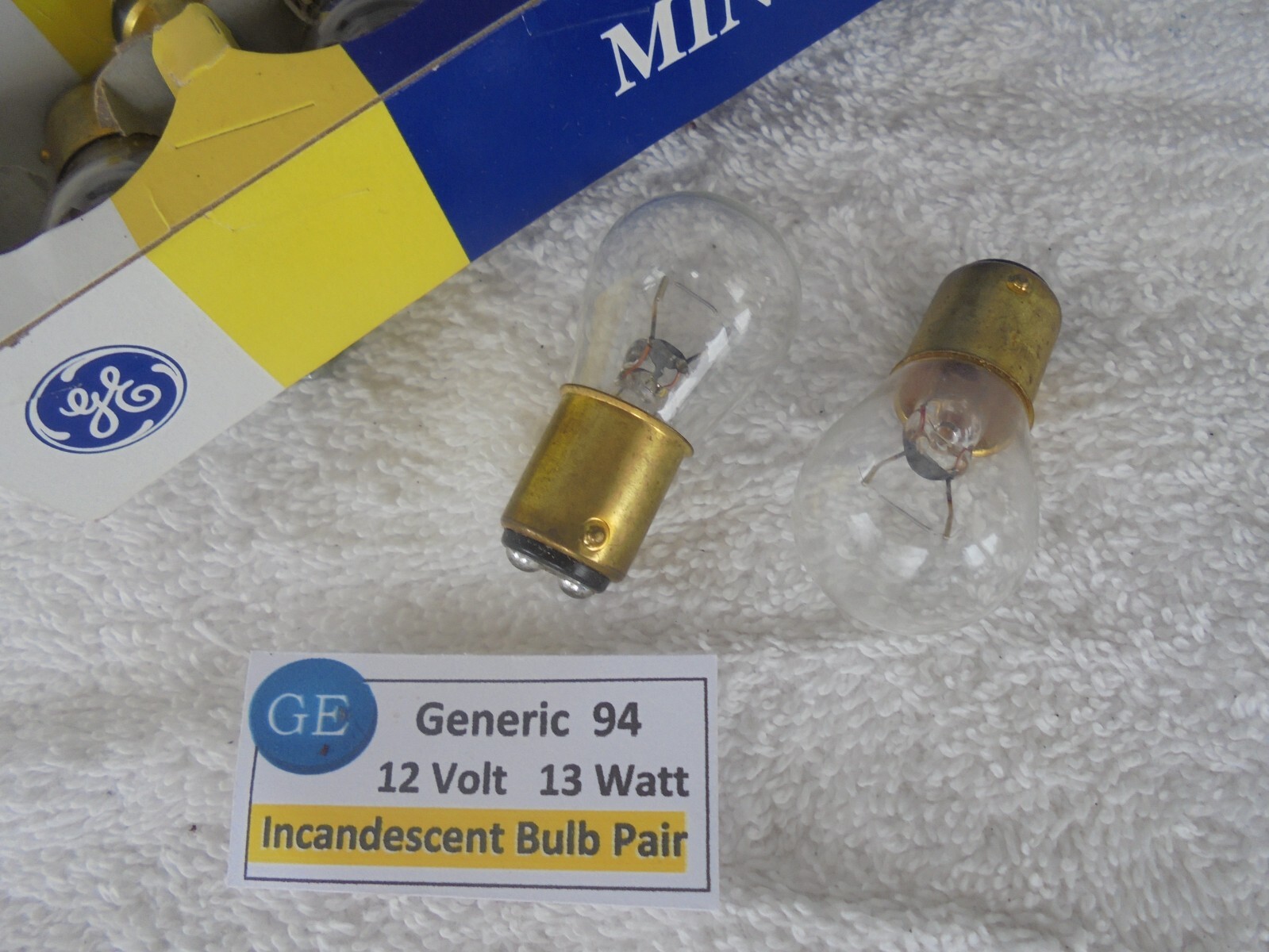 GE 13W 12.8V Incandescent Miniature Automotive Light Bulb - Old Stock ...