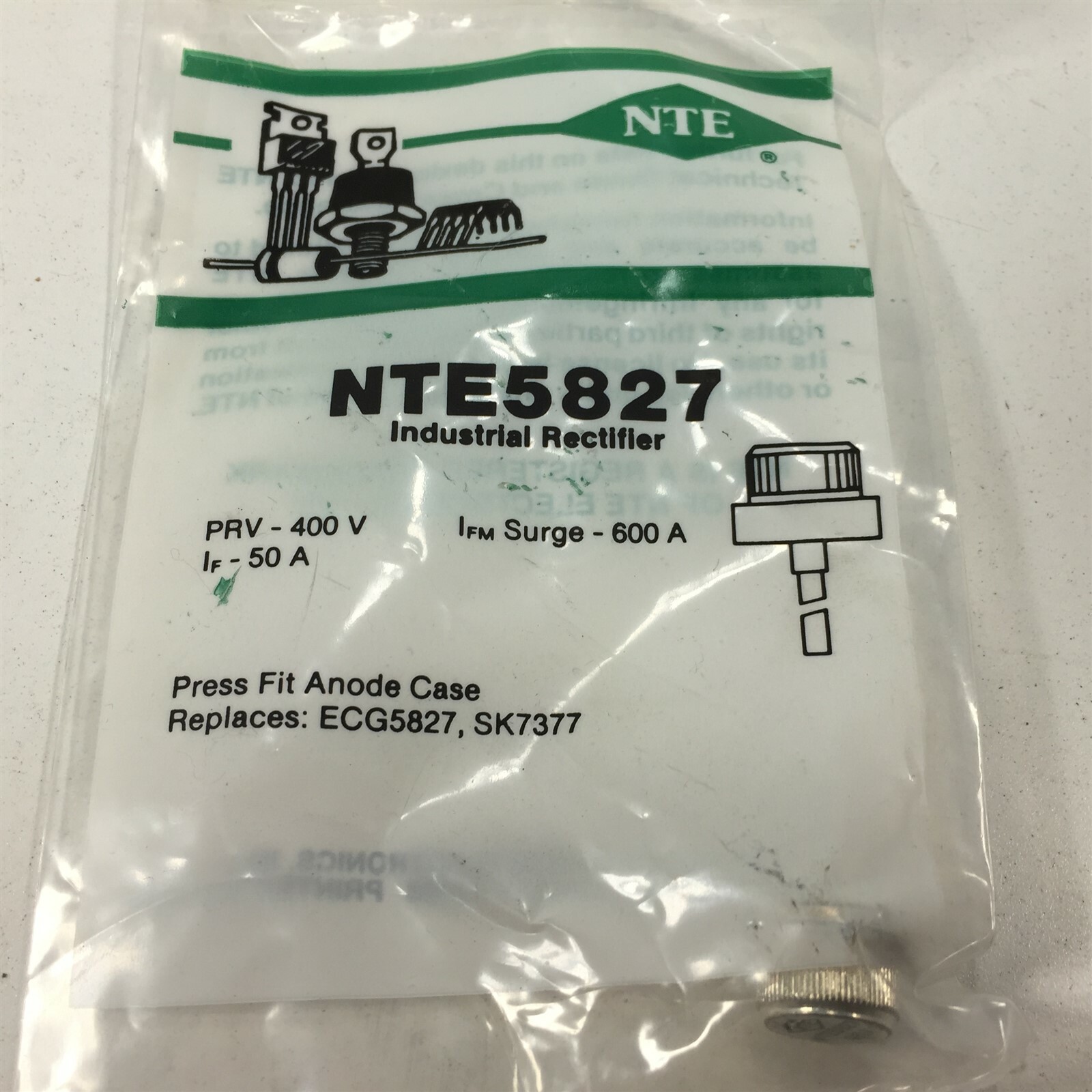 (2) NTE NTE5827 Power Rectifier Diode Glass Passivated, 50 Amp - Lot of ...