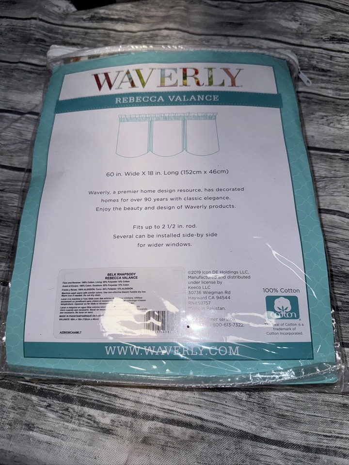 Waverly Rebecca Valance 60” x 18” 100% Cotton Rhapsody Crème | eBay