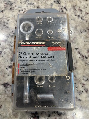 Task Force 24 PC Metric Socket and Bit Set | eBay
