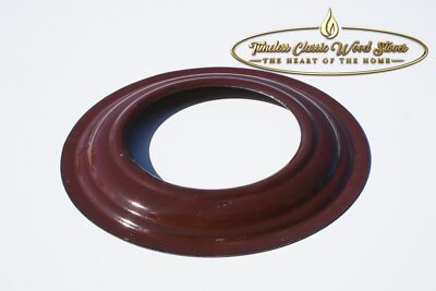 Ceiling ring/ trim collar for flue system wood heater 5" enamel brown ...