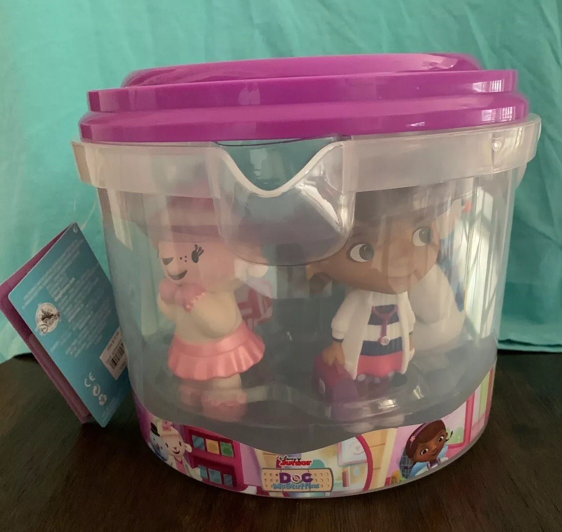 Disney Doc McStuffins Bath Beach Pool Set Water Toys 5 Figures Pail ...