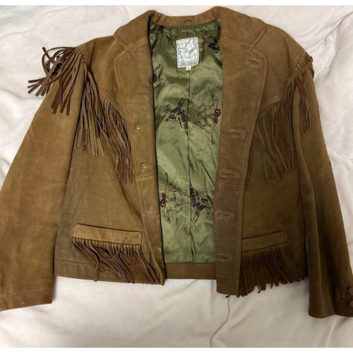 Vintage 80s Fringe Suede Leather Jacket Hippie y2k | eBay