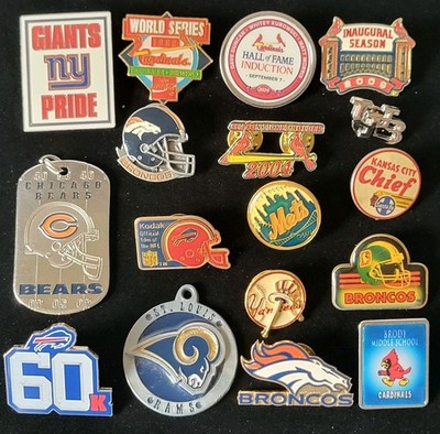 VINTAGE Sports Pin/Pendant Lot 17pc Great Variety | eBay