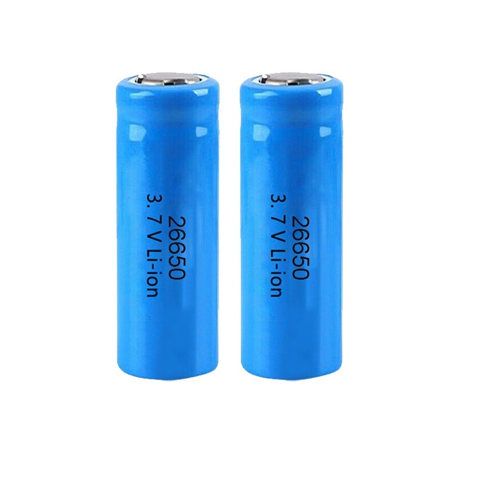 LED flashlight headlamp 26650 Battery 3.7V Li-ion Rechargeable ...