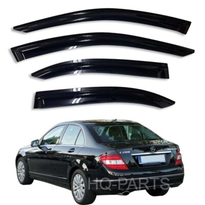 For 08-14 Mercedes W204 Smoke Tint Window Visors Sun Wind Rain Guard ...