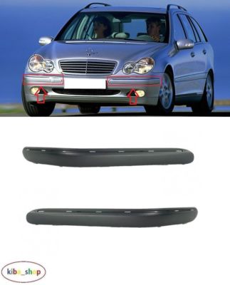 FOR MB C-CLASS W203 00-07 FRONT BUMPER MOULDINGS TRIM L+R | eBay UK