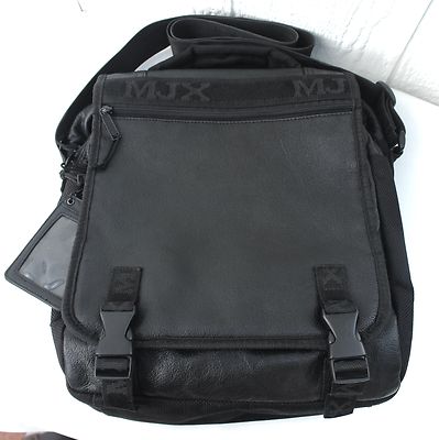 WILSON LEATHER Bag Messenger Crossbody Satchel School Organizer Black ...