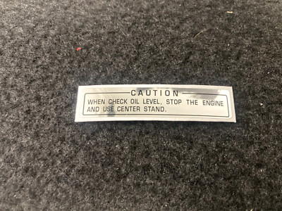 CBX1000 CAUTION CHECK OIL LEVEL DECAL CBX 1000 CBX PROLINK | eBay