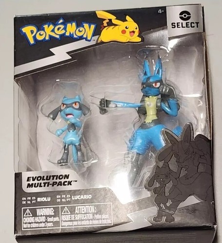 Pokemon Select Evolution Multi-Pack Riolu & Lucario Action Figure Set ...