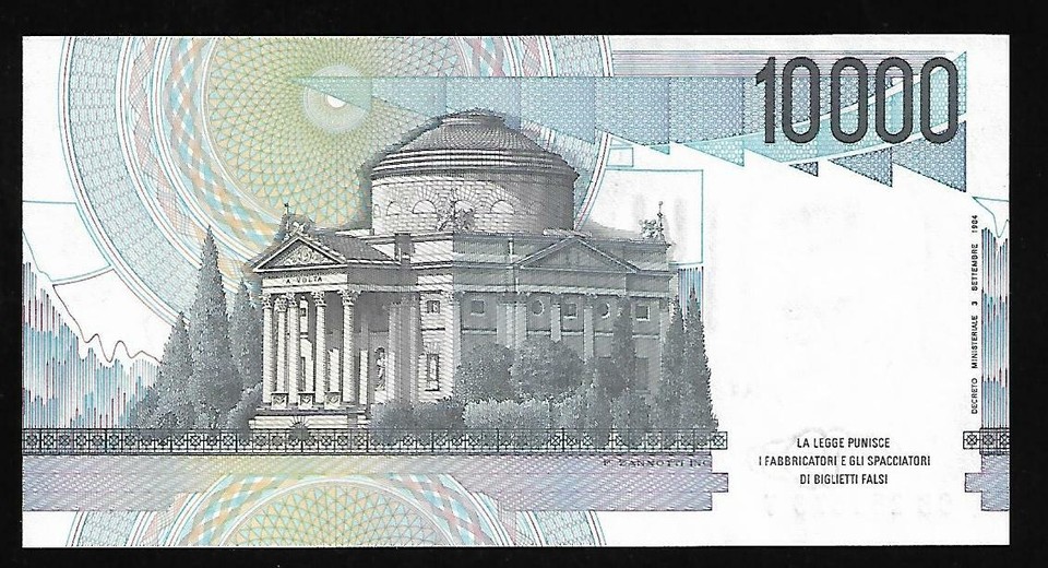 Italy - 10,000 Lire Note - 1984 - P112a - Uncirculated | eBay