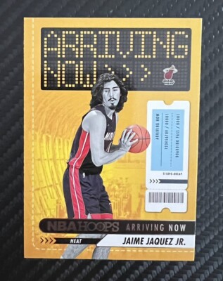 2023-24 Panini NBA Hoops Jaime Jacques Jr. Arriving Now Insert RC Miami ...