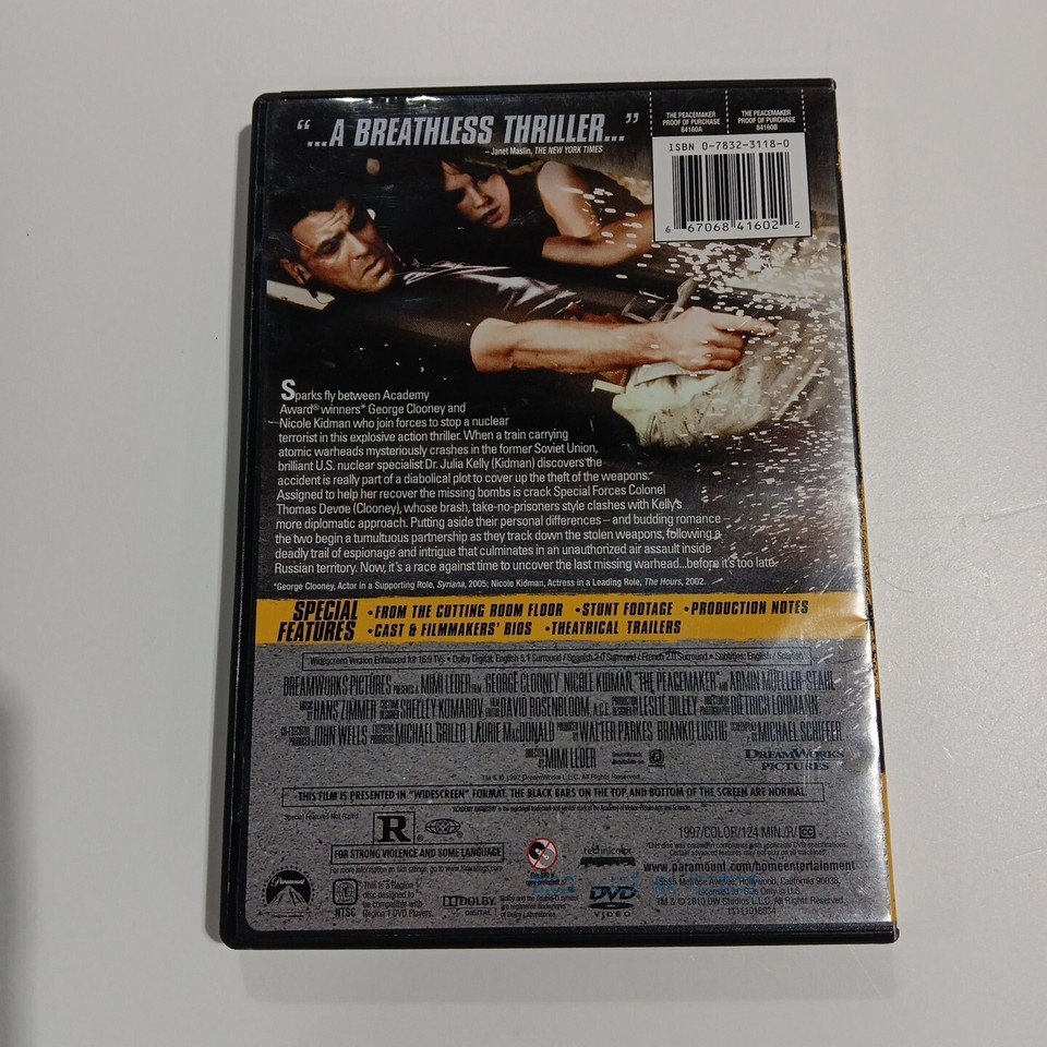 The Peacemaker (Widescreen) - DVD By George Clooney,Nicole Kidman ...