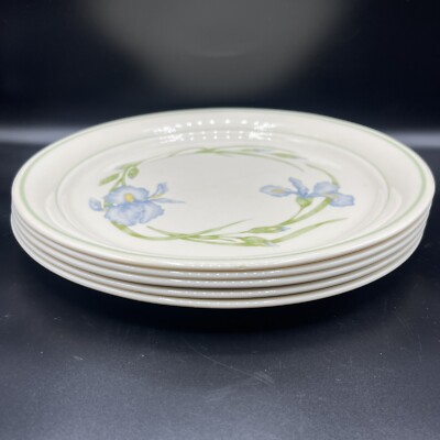 Vintage Corning Cornerstone Corelle Floral Blue Iris Dinner Plates 10¼ ...