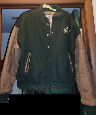 RARE Vtg Disney Studio Ink & Paint Animation Wool Leather Bomber Jacket ...