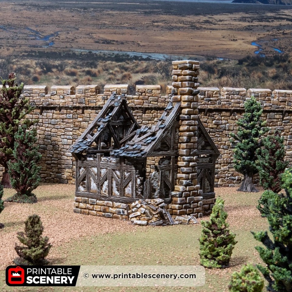 Ruined Bella's Cottage (32mm) Terrain for DND, Tabletop Games, TTRPG ...