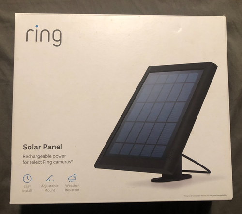 New Black Ring Solar Panel For Security Camera Rechargeable Power | eBay