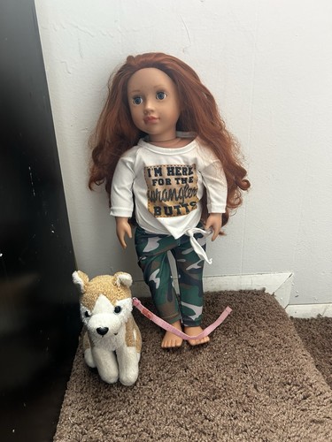 Our Generation Aubrie Doll Freckles Curly Red Hair & Blue Eyes 18 ...